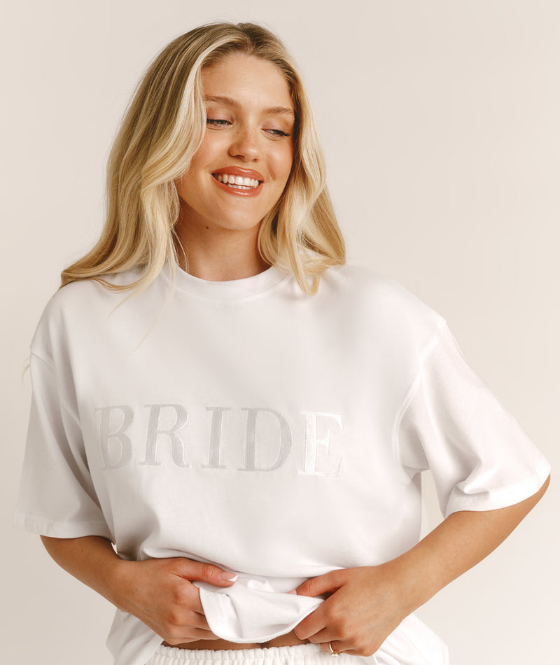 Bride Statement Tee - All White – Six Stories